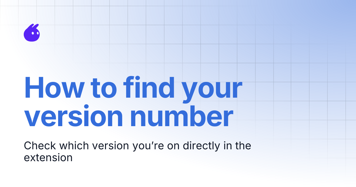 How to find your version number | Frontrun.pro Docs