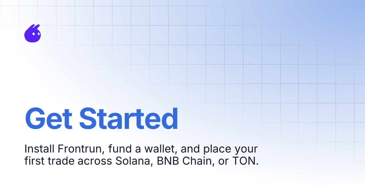 Get Started | Frontrun.pro Docs